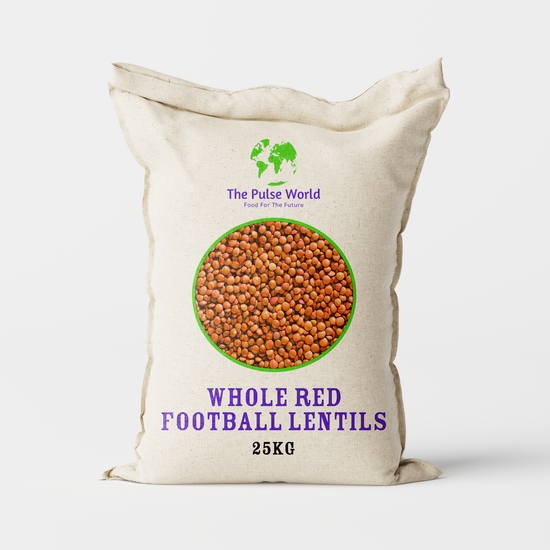 Whole Red Football Lentils (Masur Football) 25Kg – The Pulse World